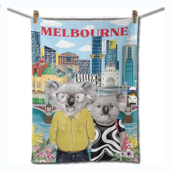 Souvenir Tea Towel - Melbourne Happy Days (La La Land)